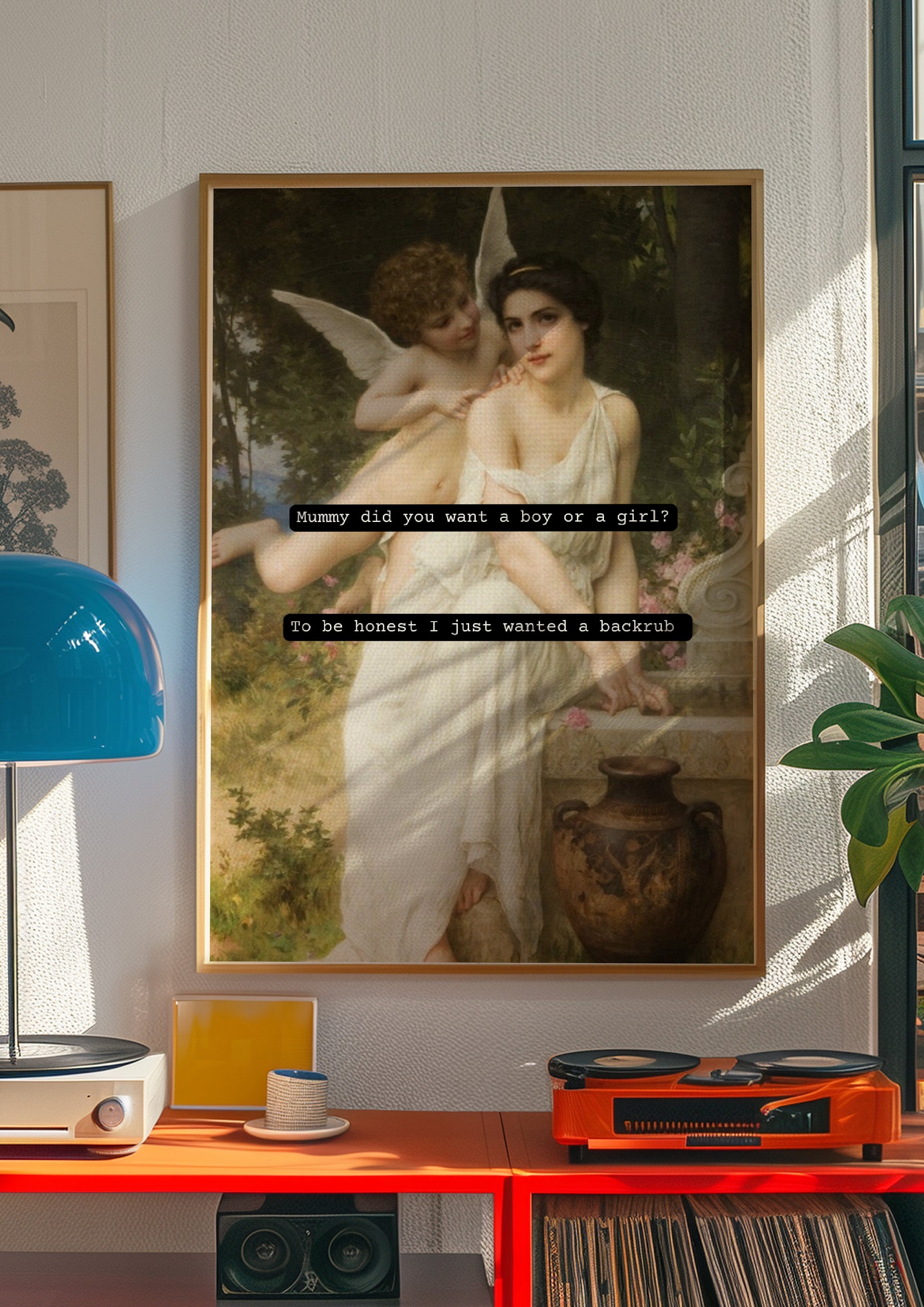 Maximalist Backrub Meme Art Print: Funny, Affordable Wall Decor ...