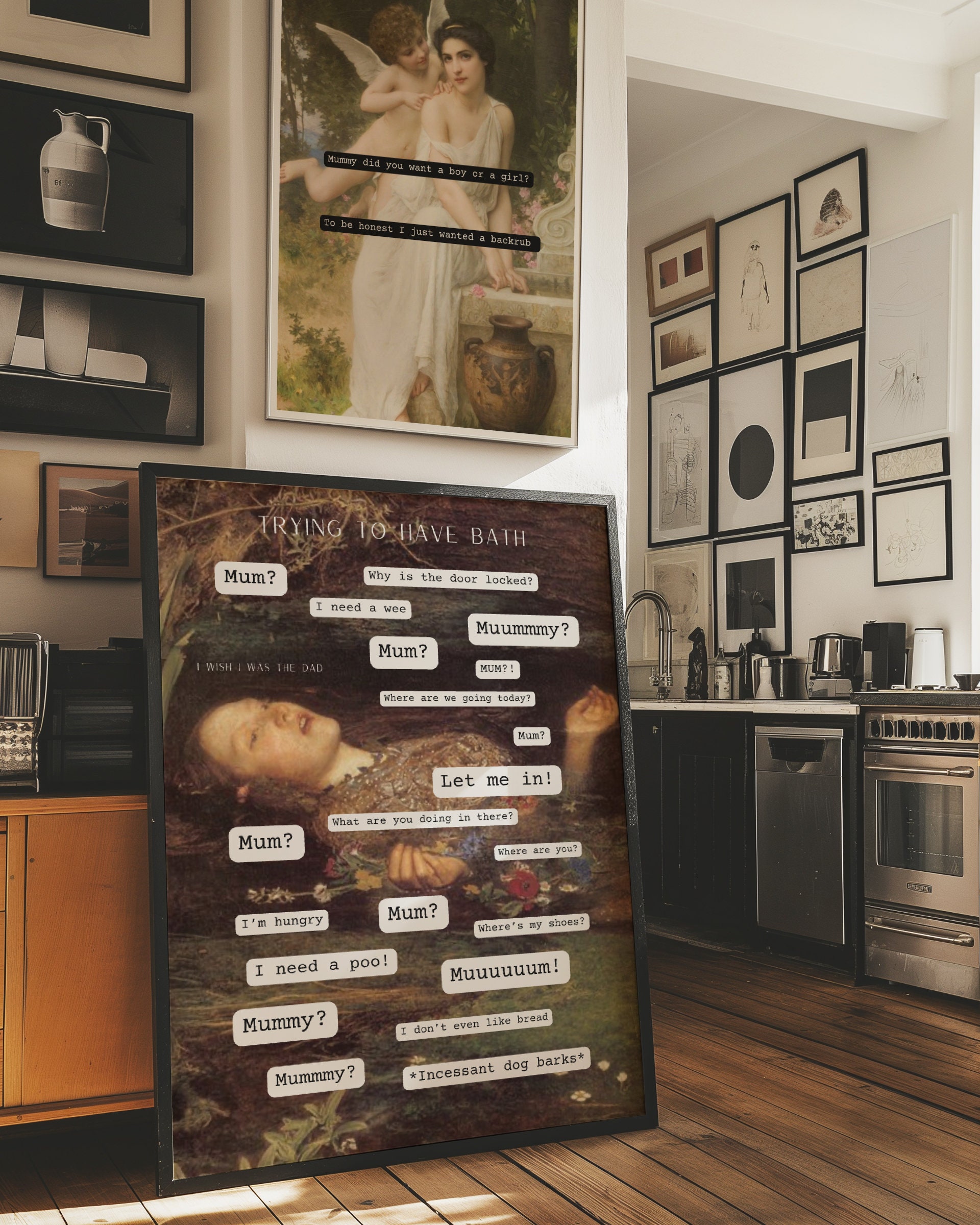 Maximalist Backrub Meme Art Print: Funny, Affordable Wall Decor ...