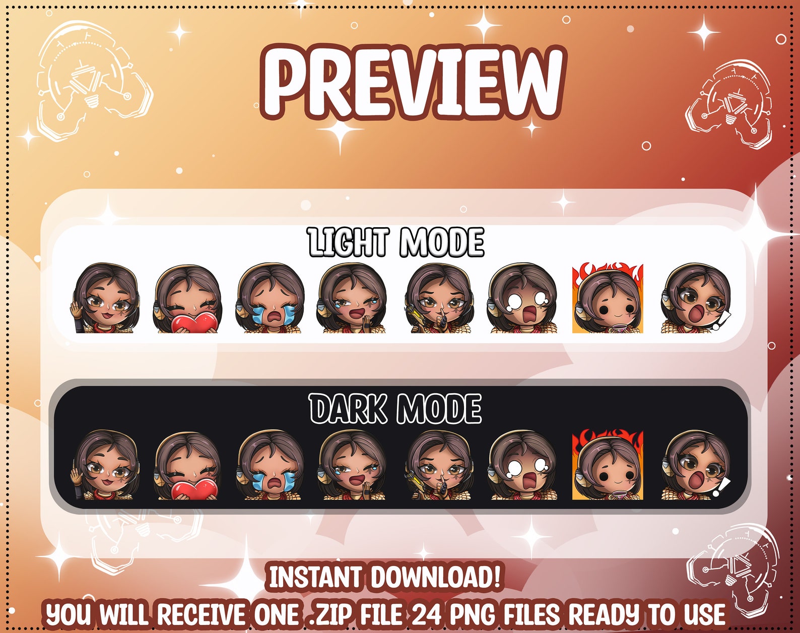 Cute Overwatch Sniper Ana Emotes BUNDLE for Twitch | Discord | Youtube ...