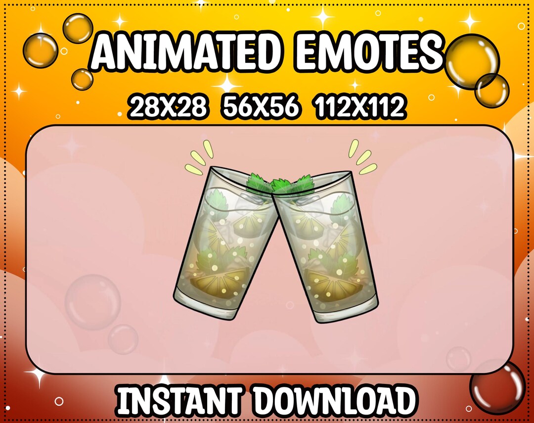Animated Mojito Cheers Emote | Twitch, Discord, Youtube - Etsy