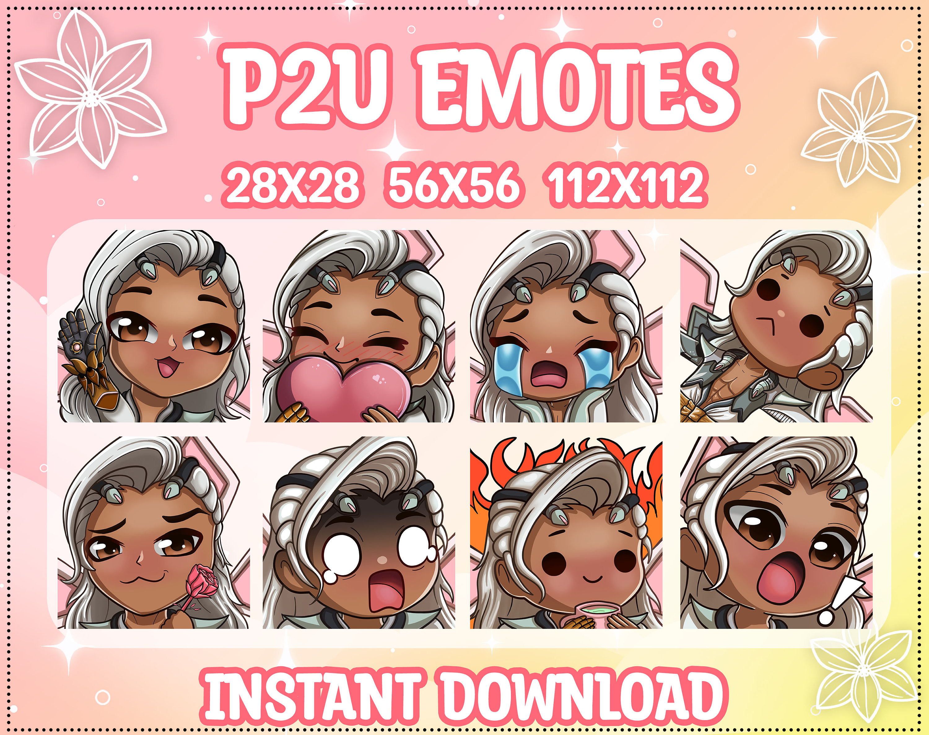 Lifeweaver Overwatch 2 Emotes | Chibi Stream Pack - Etsy