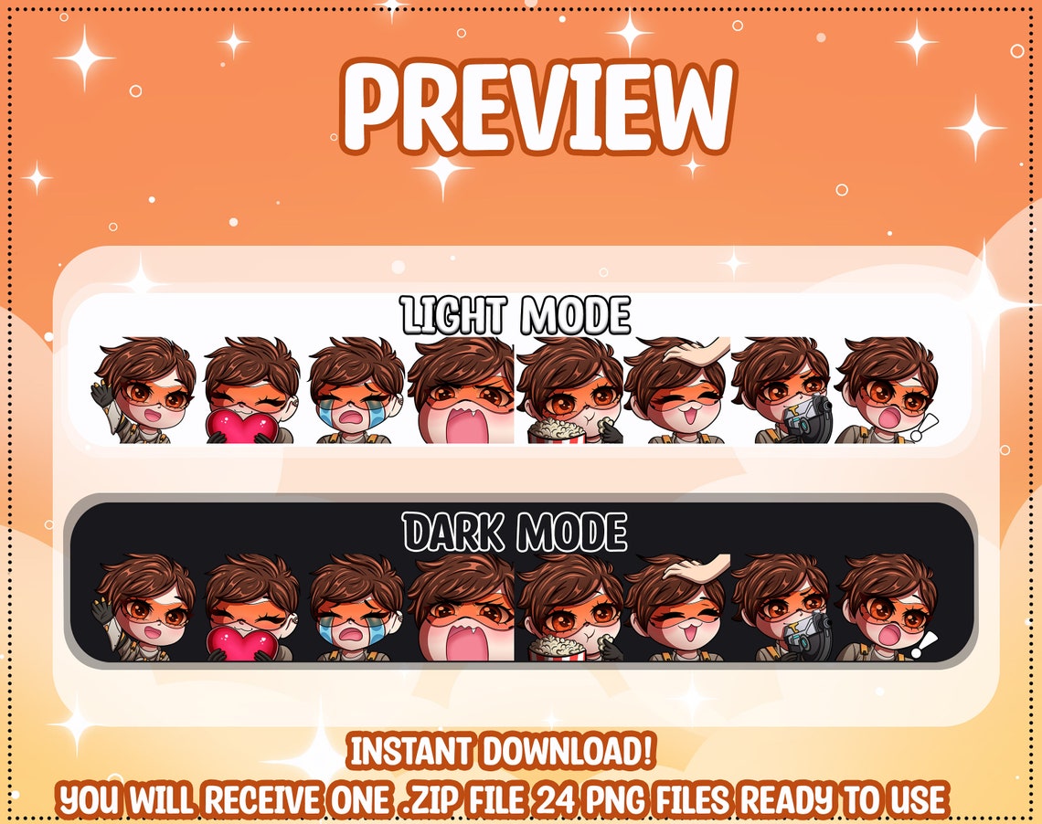 Cute Overwatch Tracer Emotes BUNDLE for Twitch | Discord | Youtube ...