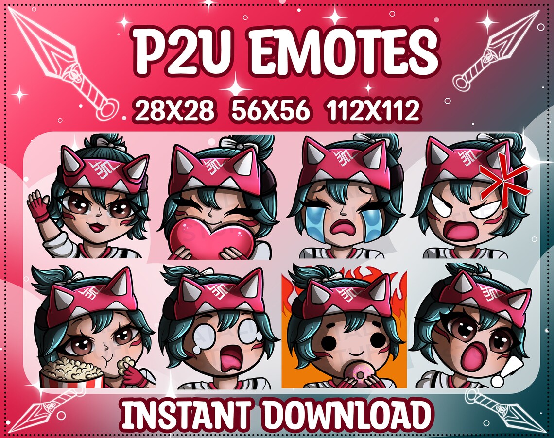 Cute Overwatch 2 Kiriko Emotes BUNDLE for Twitch | Discord | Youtube ...