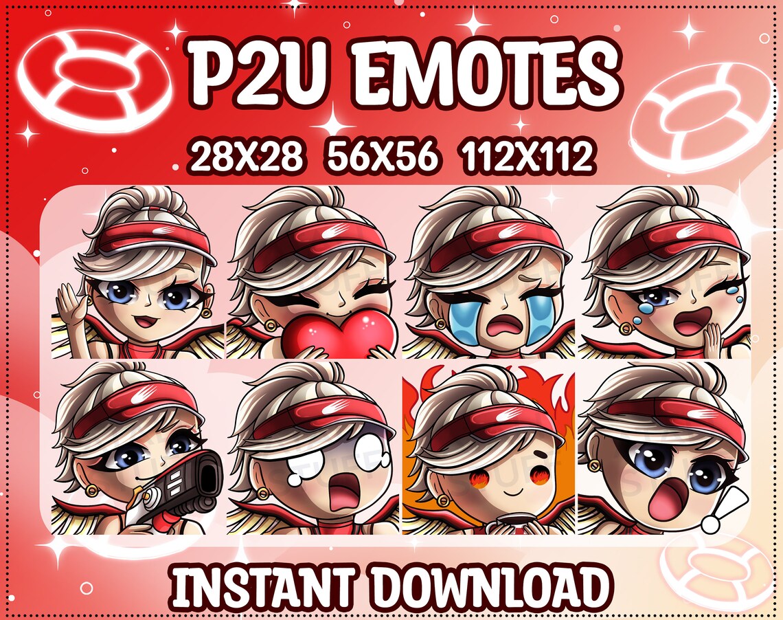 Cute Overwatch Lifeguard Mercy Emotes BUNDLE for Twitch | Discord ...