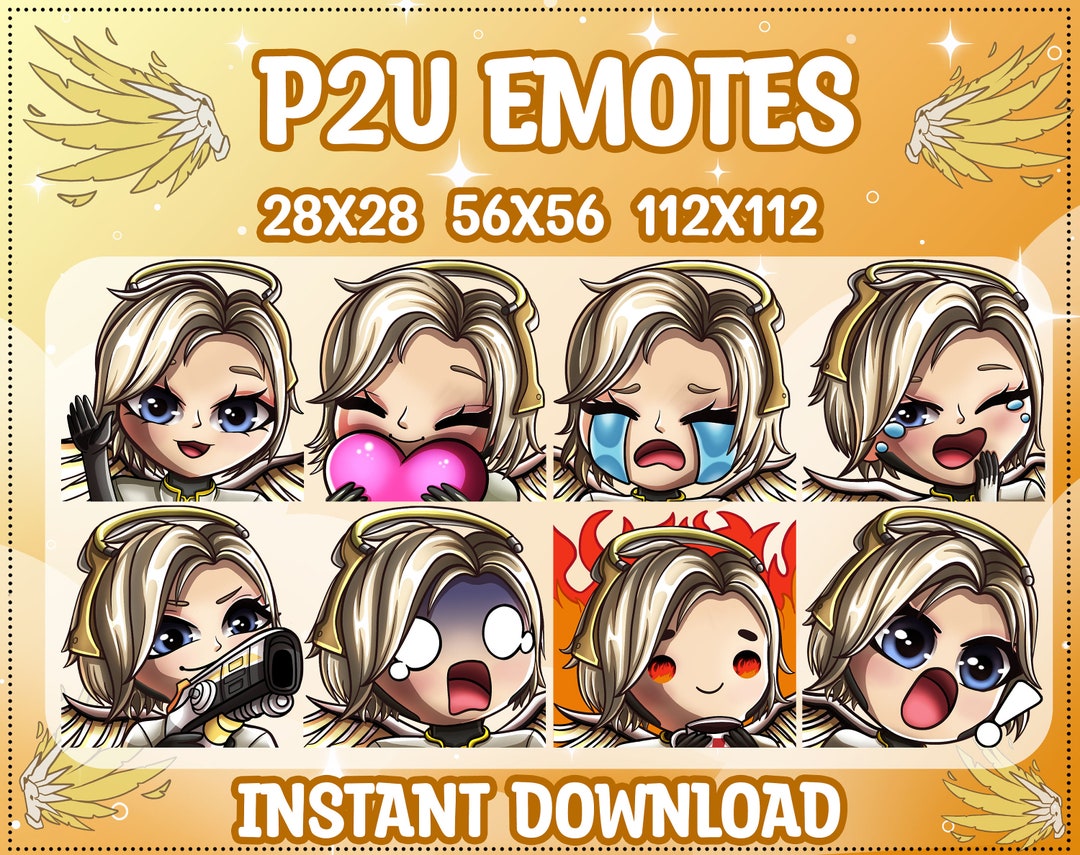 Cute Overwatch 2 Mercy Emotes BUNDLE for Twitch | Discord | Youtube ...
