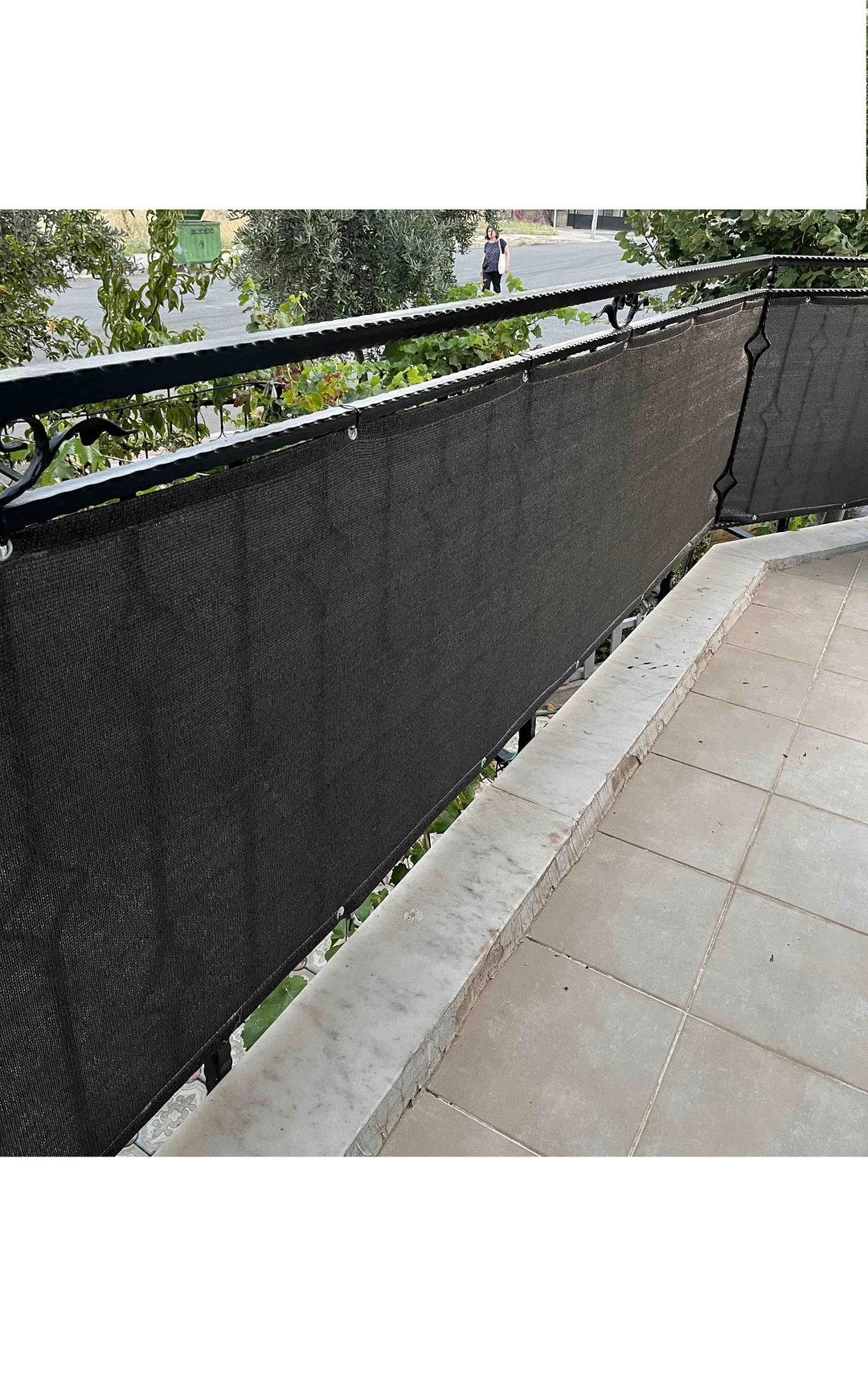 Balcony Cover, Garden Wall Balcony Patio Privacy Curtains, Anthracite ...