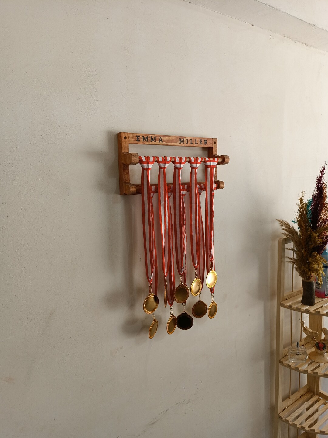 Custom Nameable Wooden Medal Hanger Personalized Medal - Etsy