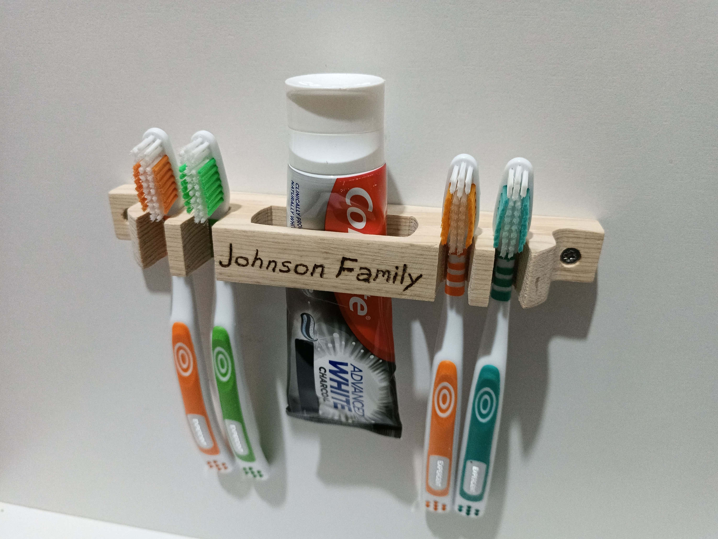 Personalized Wooden Toothbrush Holder Toothbrush and - Etsy
