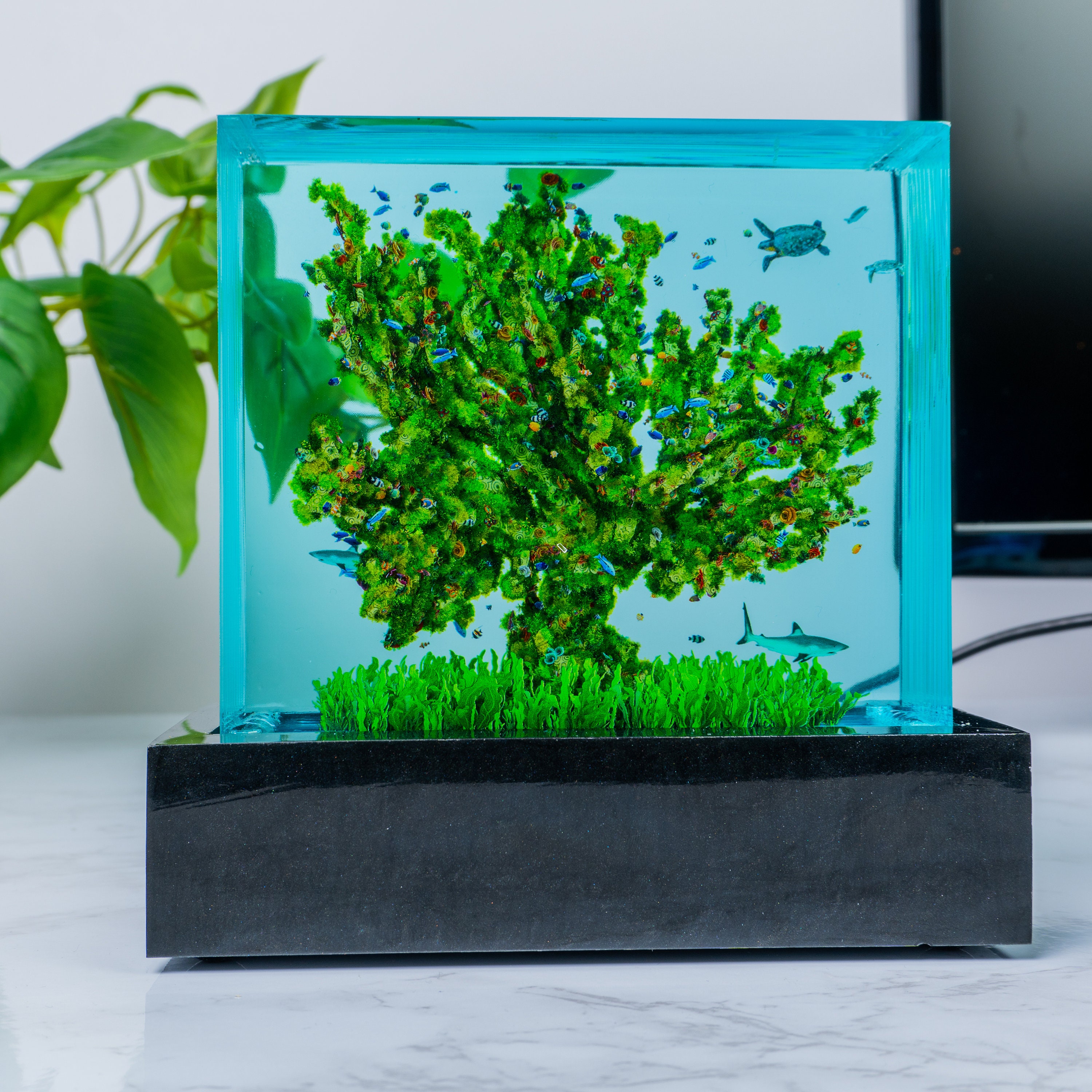 Coral Underwater Tree Epoxy Lamp Ocean Resin Home Decor High Detail ...