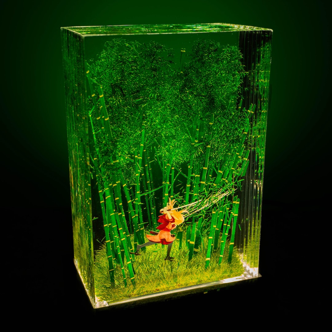 Bamboo Samurai Resin Lamp Sword Training Desklight - Etsy