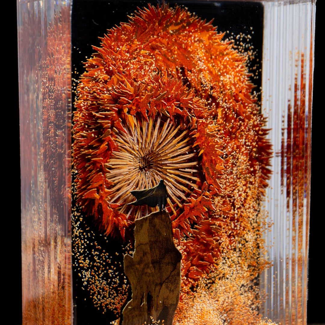 Sand Worm Resin Art Sculpture 3D Layered Desert Battle Epoxy Lamp - Etsy