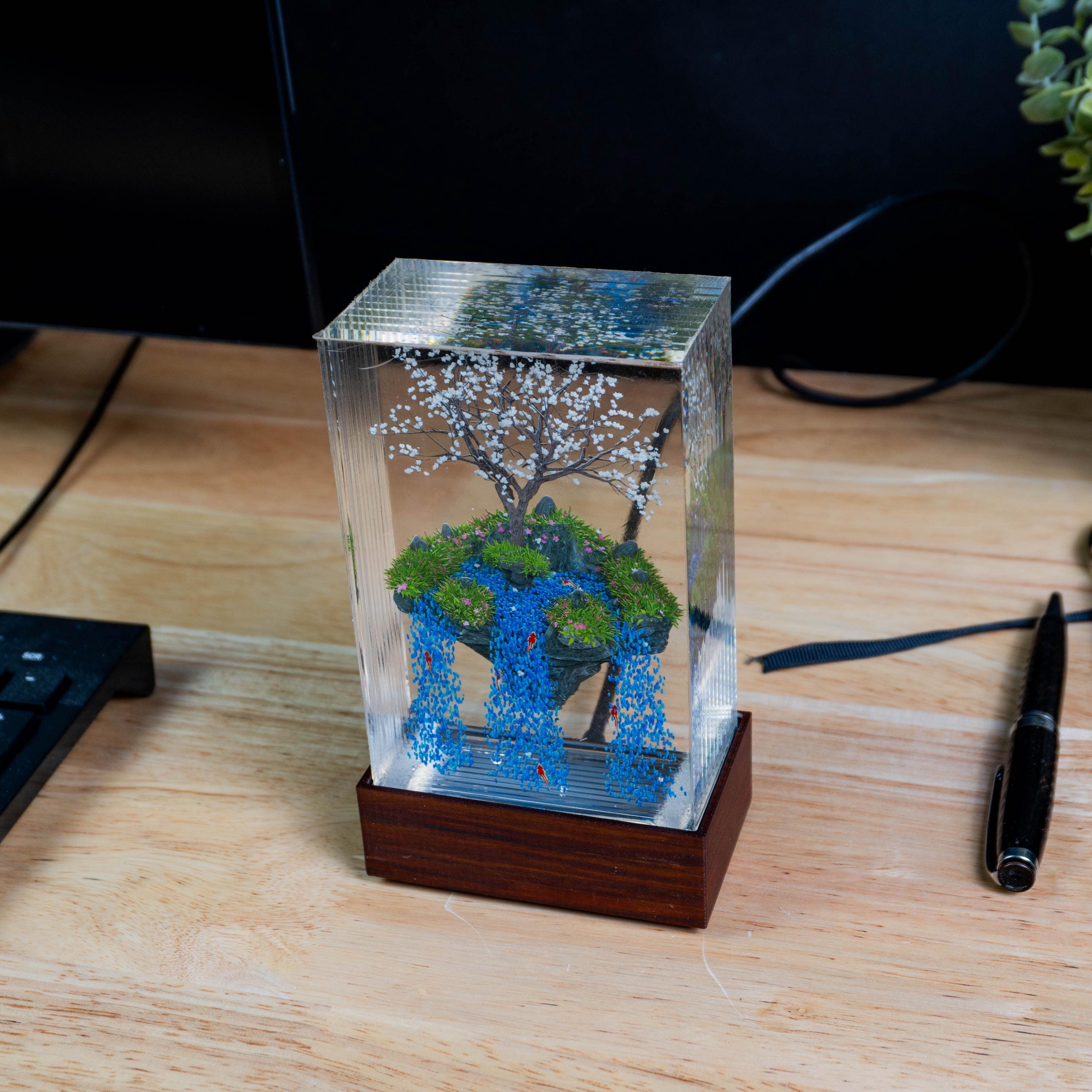Floating Magnolia Tree Epoxy Sculpture Fantasy Zen Fountain Epoxy ...