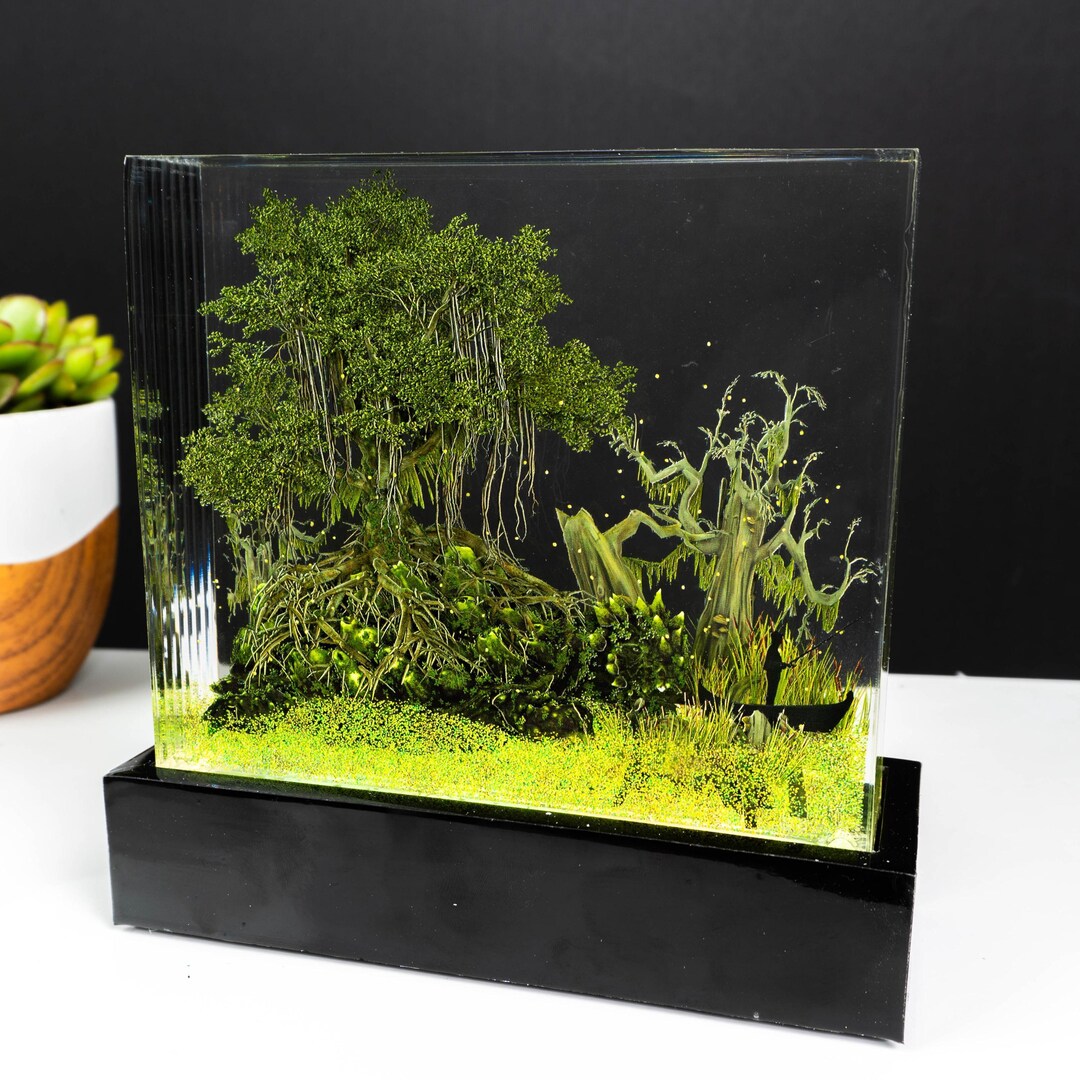 Swamp Turtle Resin Lamp Fantasy Giant Tortoise Epoxy Light - Etsy