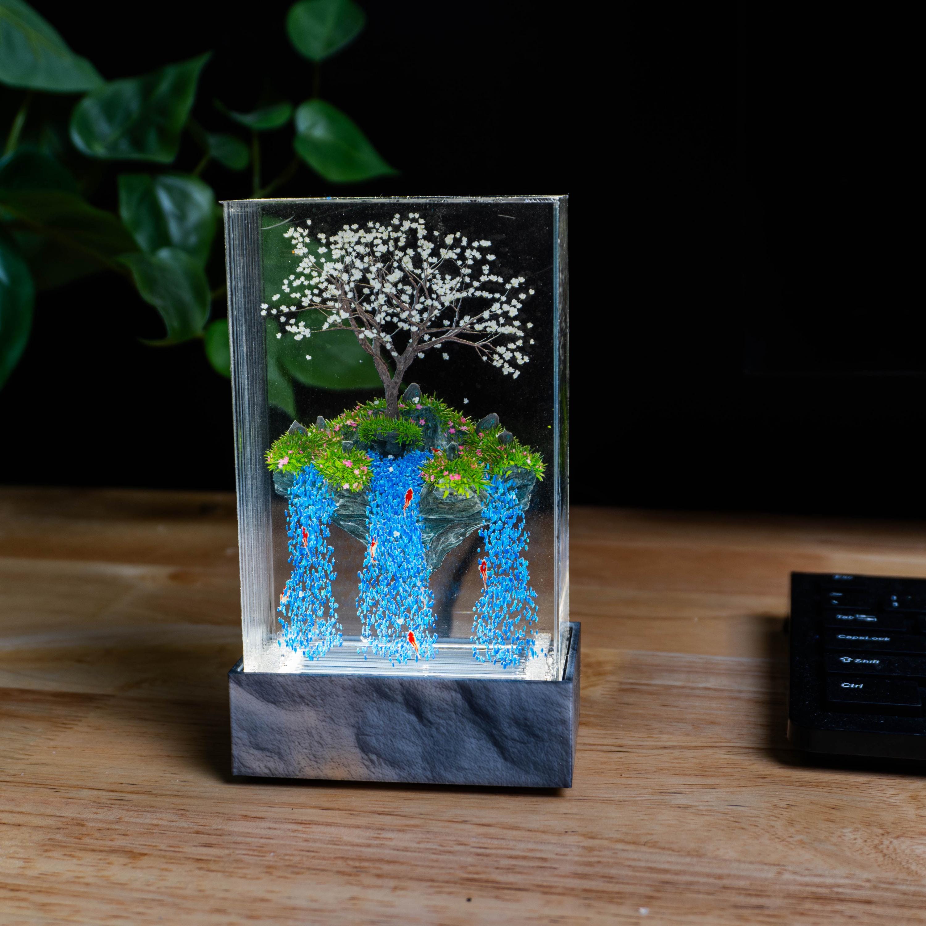 Floating Magnolia Tree Epoxy Sculpture Fantasy Zen Fountain Epoxy ...