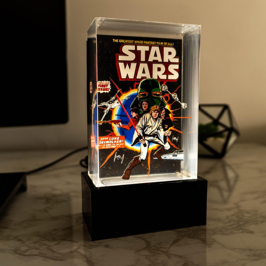 Sci Fi Star Movie Comic Art 3D Resin Lamp Multilayer Epoxy Light - Etsy