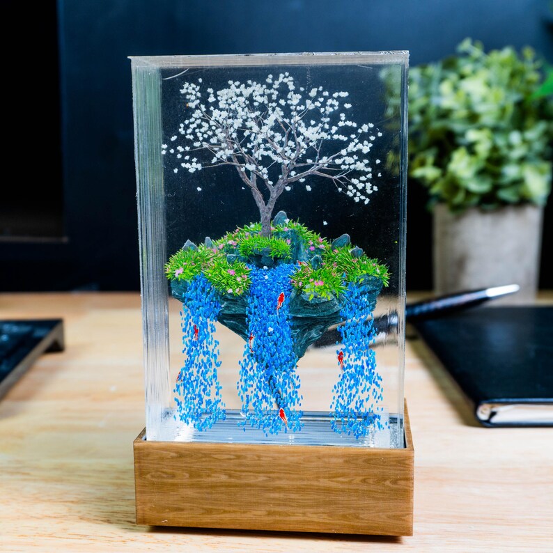 Floating Magnolia Tree Epoxy Sculpture Fantasy Zen Fountain Epoxy ...