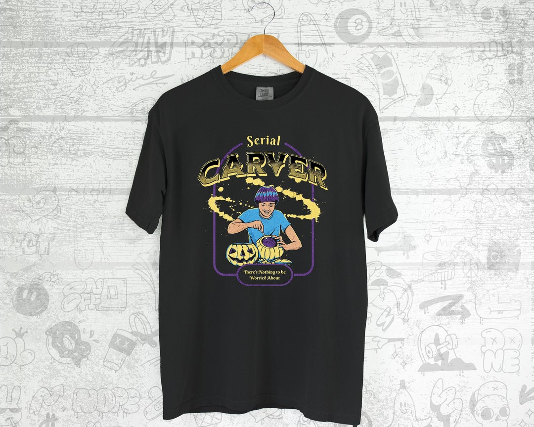 Serial Carver - Funny Pumpkin Carving Shirt, Serial Killer Shirt ...