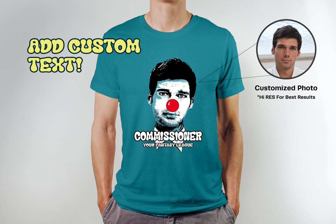 Custom Clown Face Shirt, Fantasy Football Shirt, Fantasy Football Draft ...