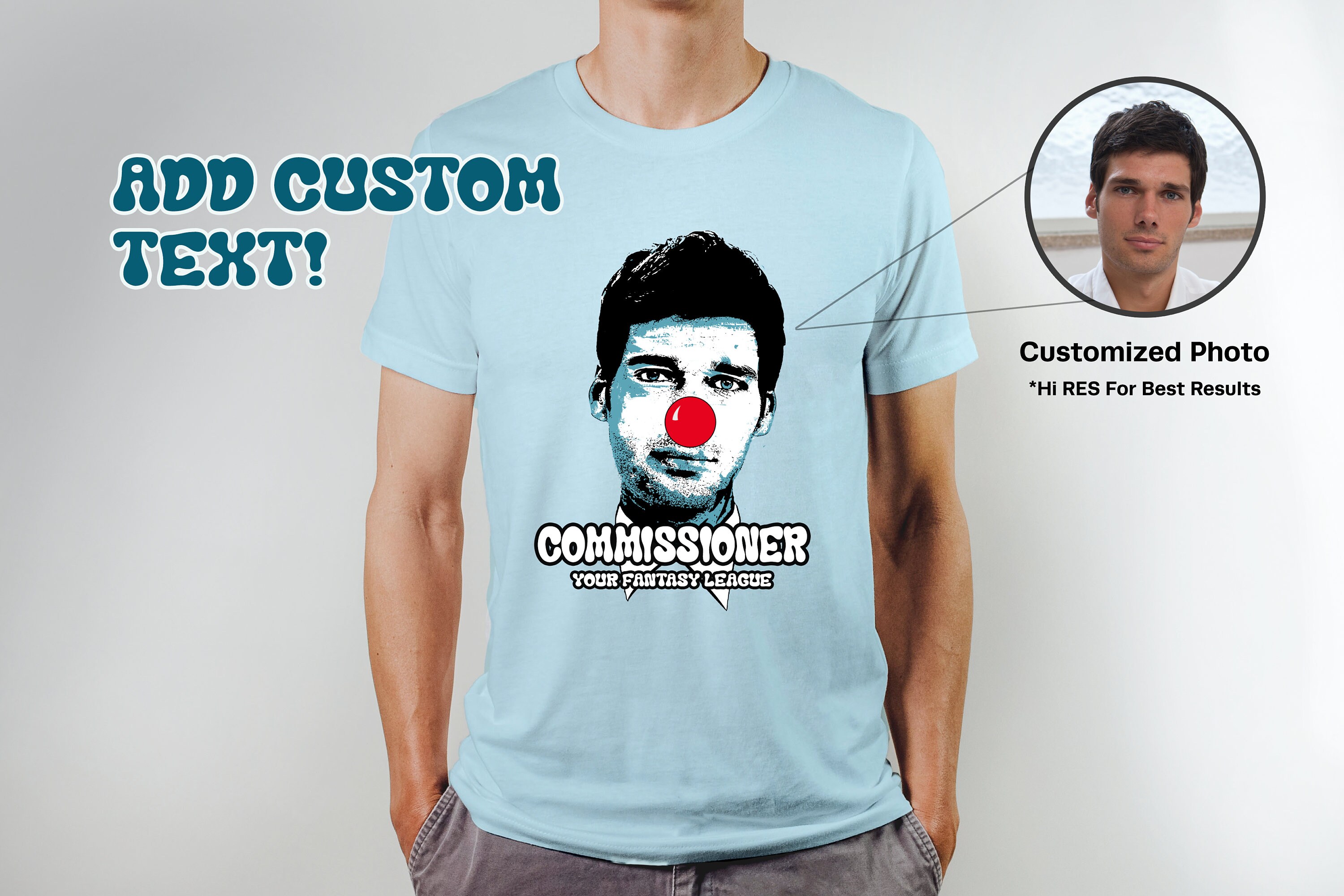 Custom Clown Face Shirt, Fantasy Football Shirt, Fantasy Football Draft ...
