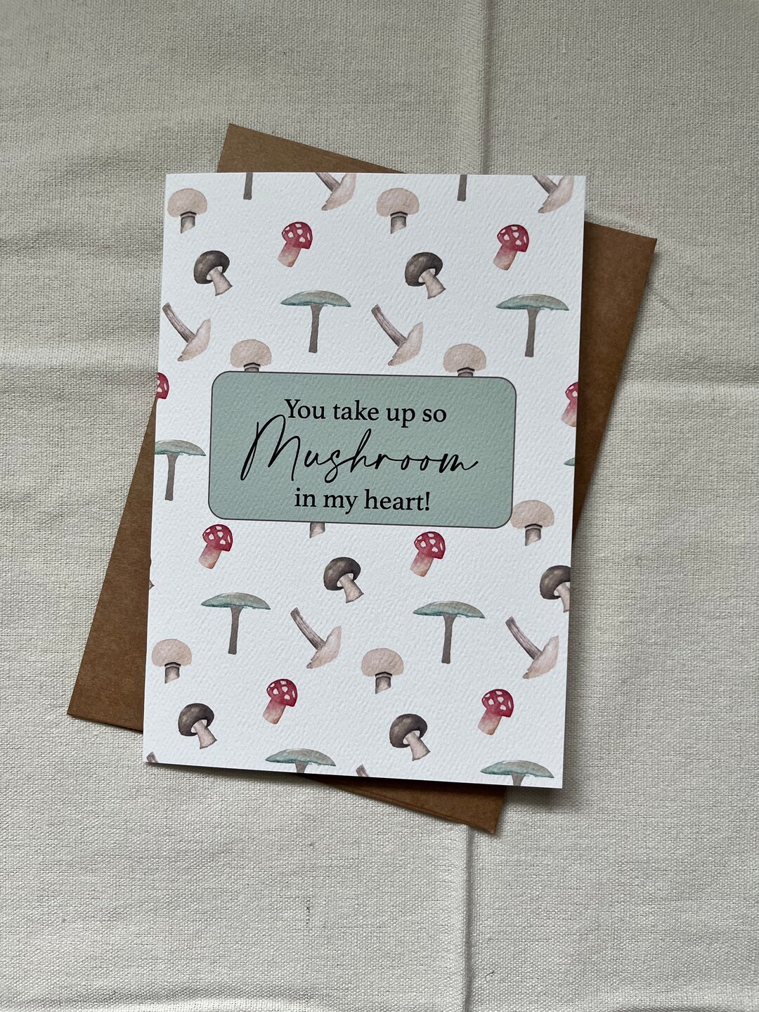 Printable Mushroom Valentines Card - Etsy