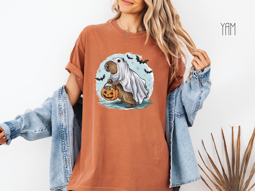 Ghost Capybara Shirt Cute Capybara Shirt Halloween Capybara Shirts ...