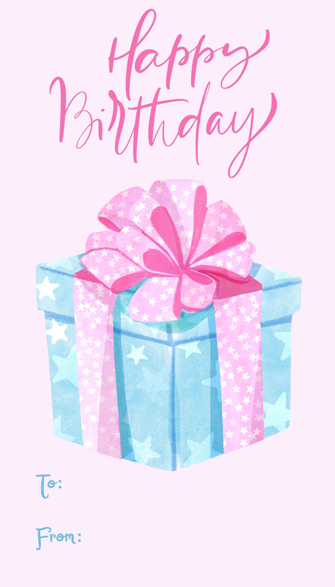 Printable Birthday Gift Tag, Pink Gift Tag, Girl Gift Tag - Etsy