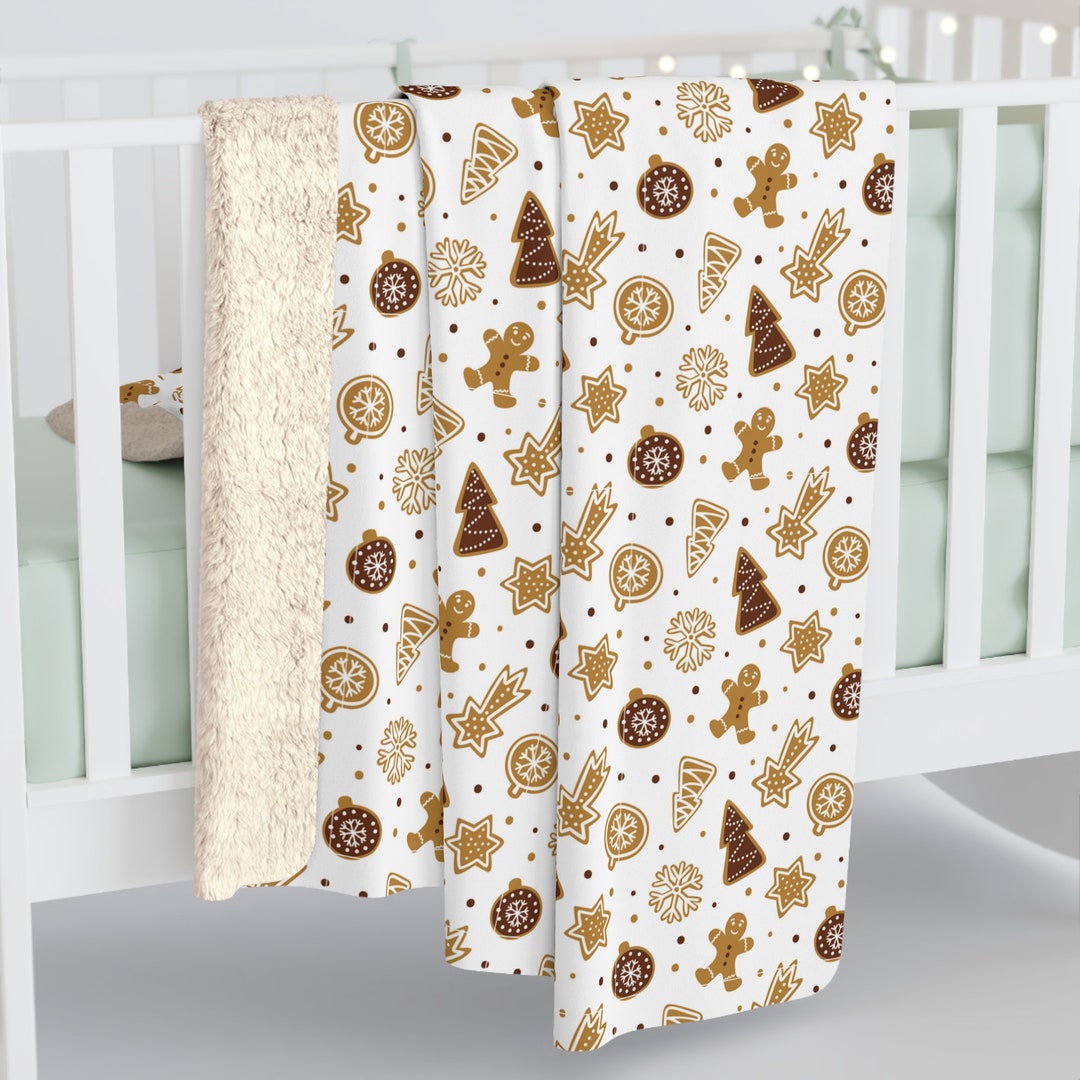Gingerbread Cookie Sherpa Fleece Blanket - Etsy