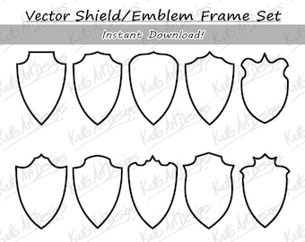 Vector Frames - Decorative Frames , Shield Frames, Emblems as SVG and ...