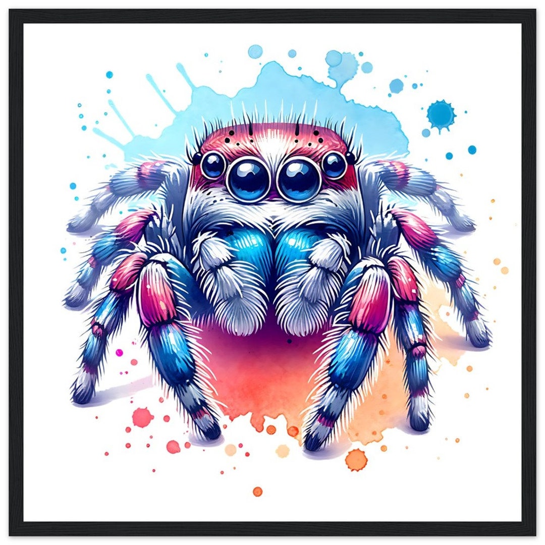 Cute Little Jumping Spider on Premium Poster Made of Matte Paper With ...