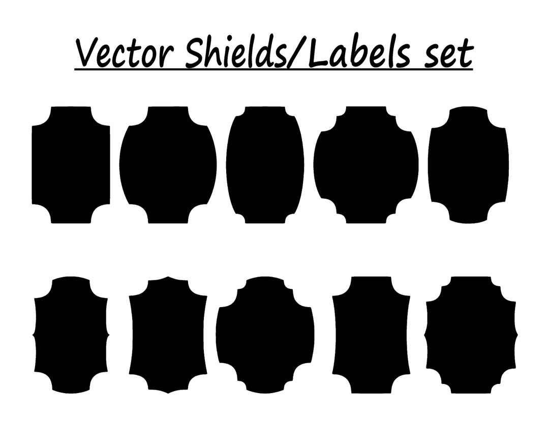 Digital Frames - Digital Labels, Shield Labels Clip, Sticker Frames ...
