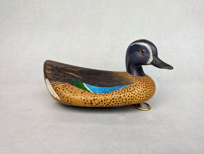 Hand Carved Blue Wing Teal Decoy Pair - Etsy