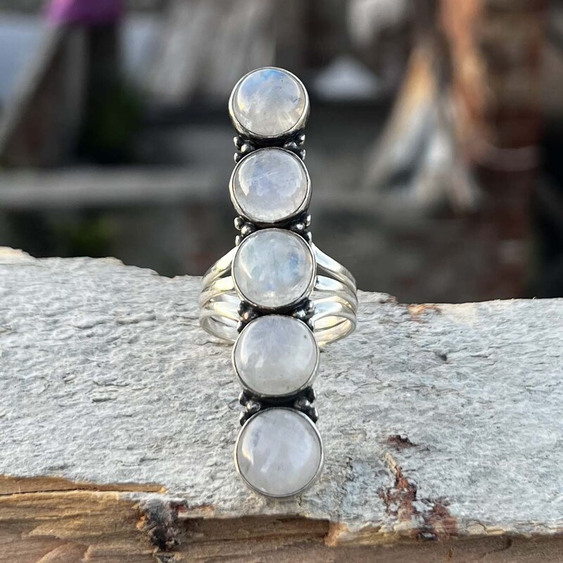 Boho Moonstone Ring - Etsy