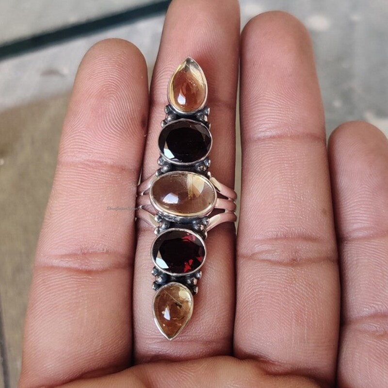 Multi Stone Ring - Etsy