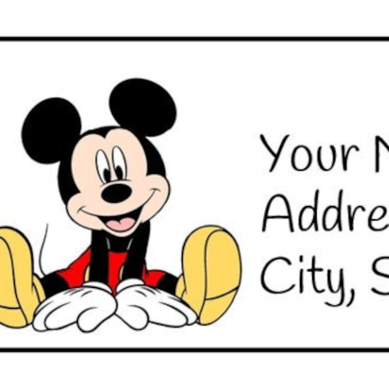 Mickey Name Tag - Etsy