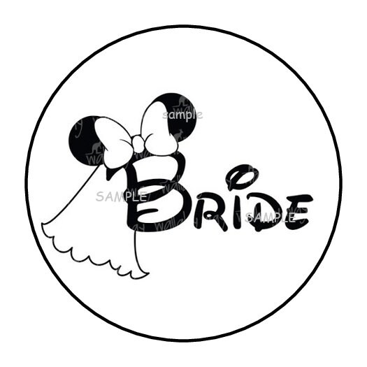 Bride Minnie Mouse Silhouette Template