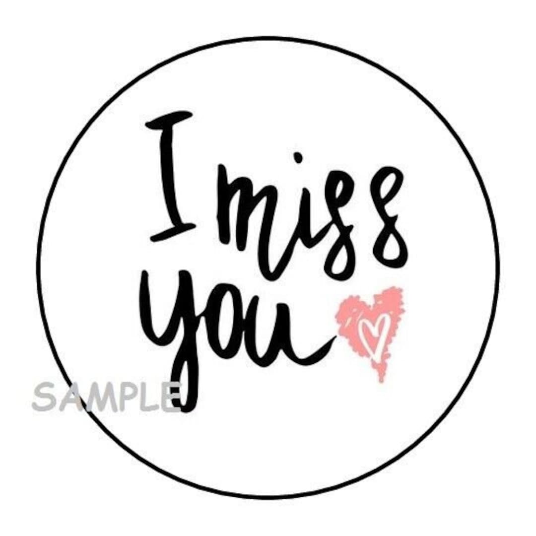 30 I Miss You Envelope Seals Labels Stickers 1.5" Round Heart - Etsy
