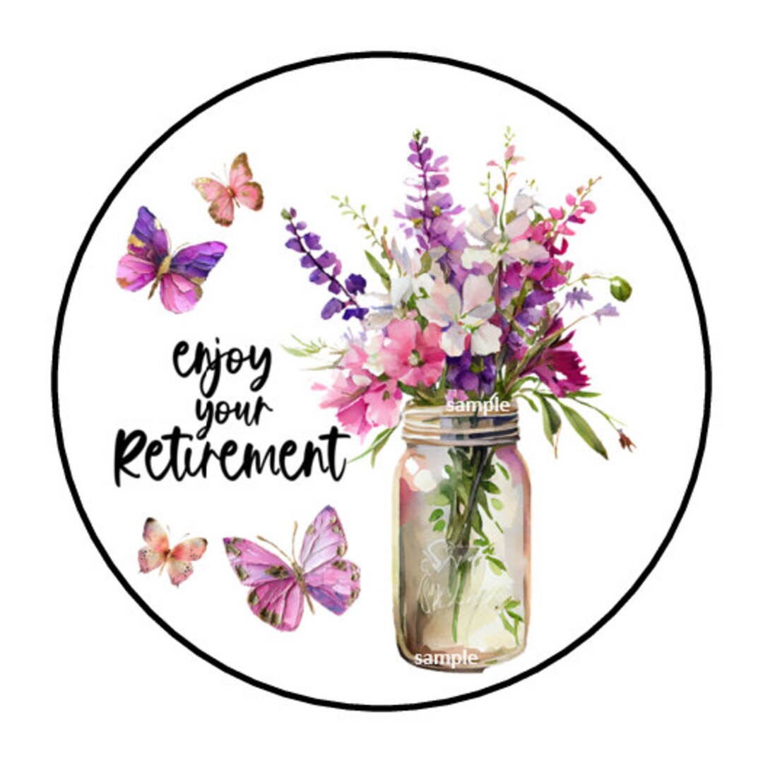 30 Enjoy Your Retirement Stickers, Labels, Envelope Seals, Tags, Stamps ...