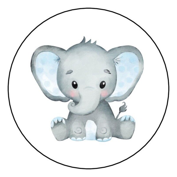 Elephant Labels - Etsy