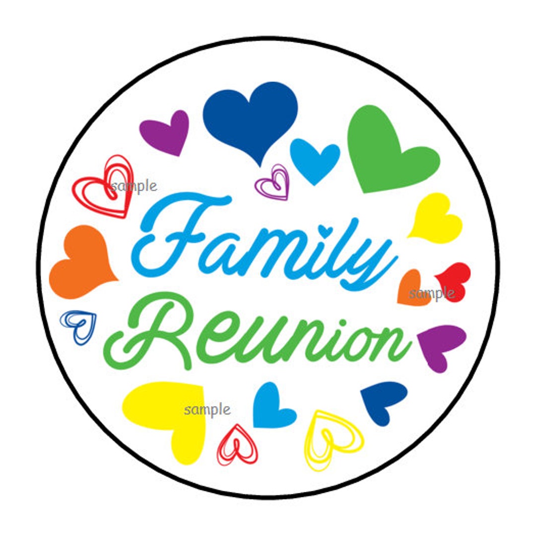 30 Family Reunion Stickers, Labels, Envelope Seals, Favor Stickers ...