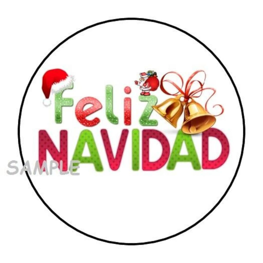30 Feliz Navidad Envelope Seals Labels Stickers 1.5" Round - Etsy
