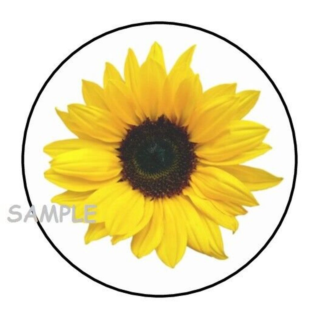 30 Pretty Sunflower Envelope Seals Labels Stickers 1.5" Round - Etsy