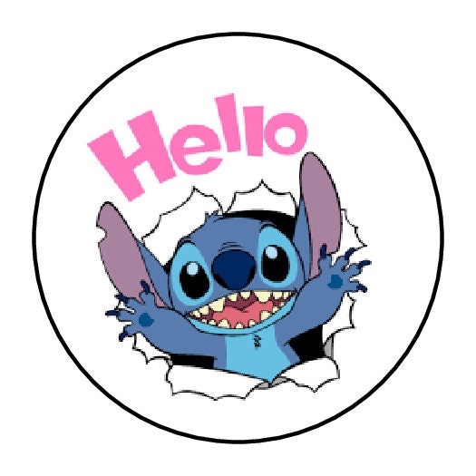 30 Stitch Hello Stickers Labels Envelope Seals Custom Made - Etsy