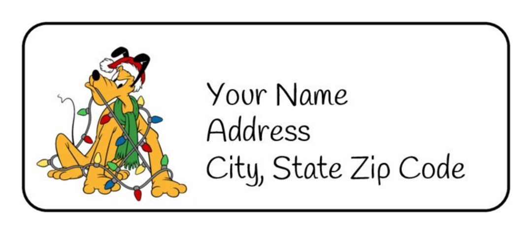 30 Pluto Address Labels, Personalized, Christmas, Name Tags, Stickers ...