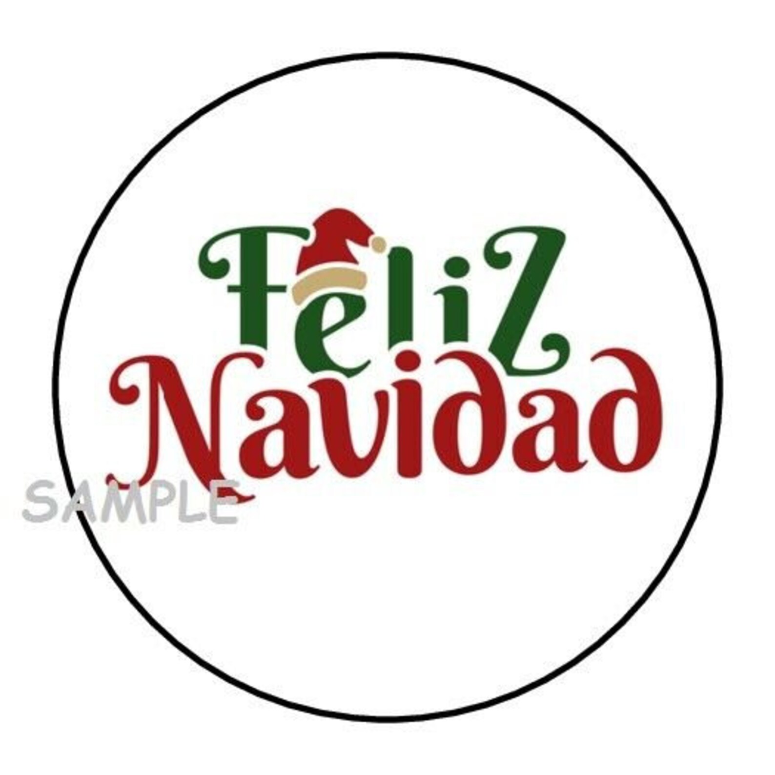 30 Feliz Navidad Envelope Seals Labels Stickers 1.5" Round - Etsy
