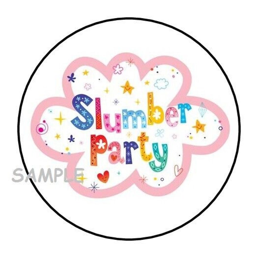 30 Slumber Pajama Party Envelope Seals Labels Stickers 1.5 Round ...