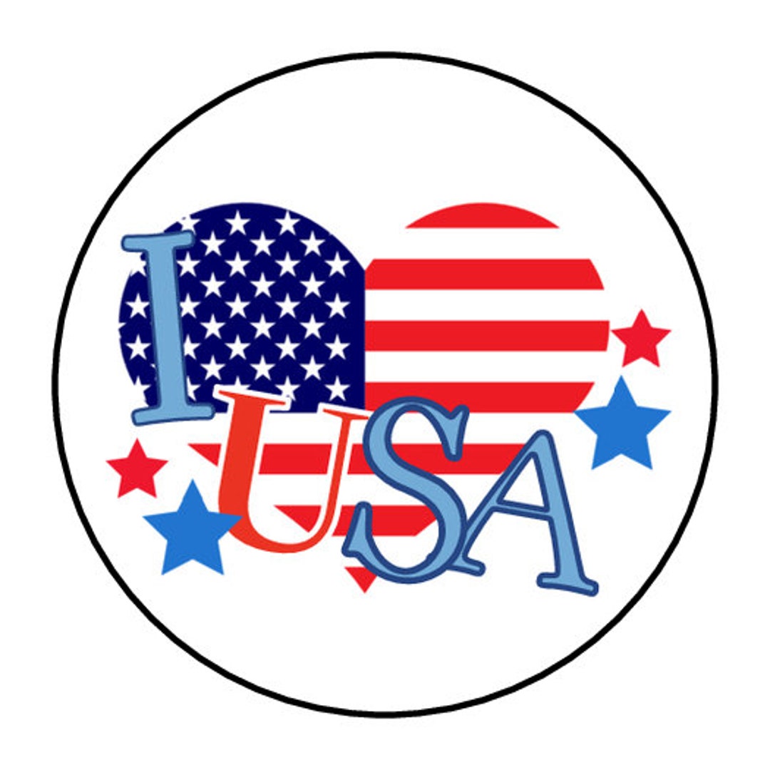 30 4th of July Stickers, Envelope Seals, Labels, Tags, Usa, Printed and ...