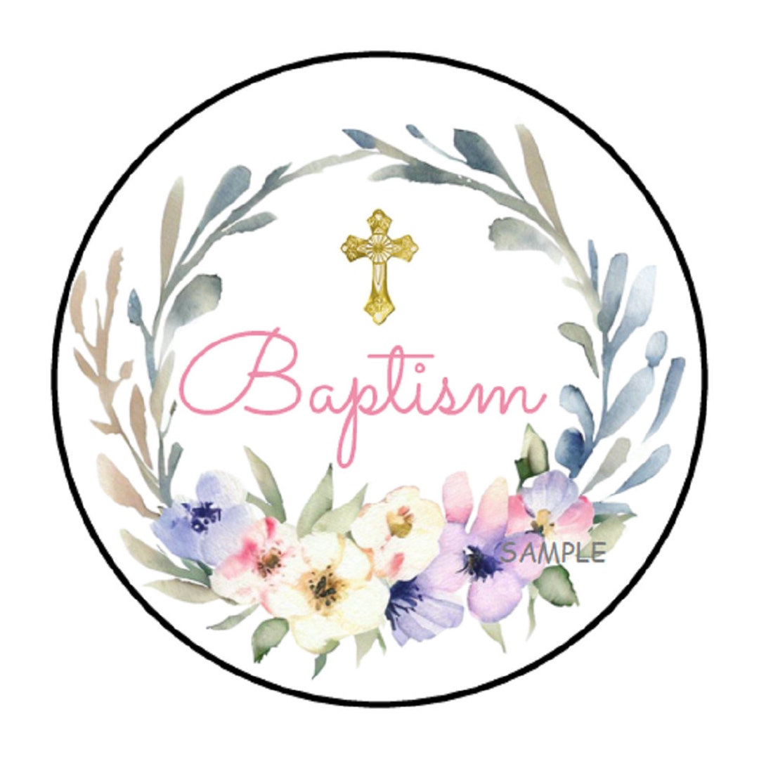 30 Baptism Stickers, Envelope Seals, Labels, Tags, Stamps,1.5", Round ...