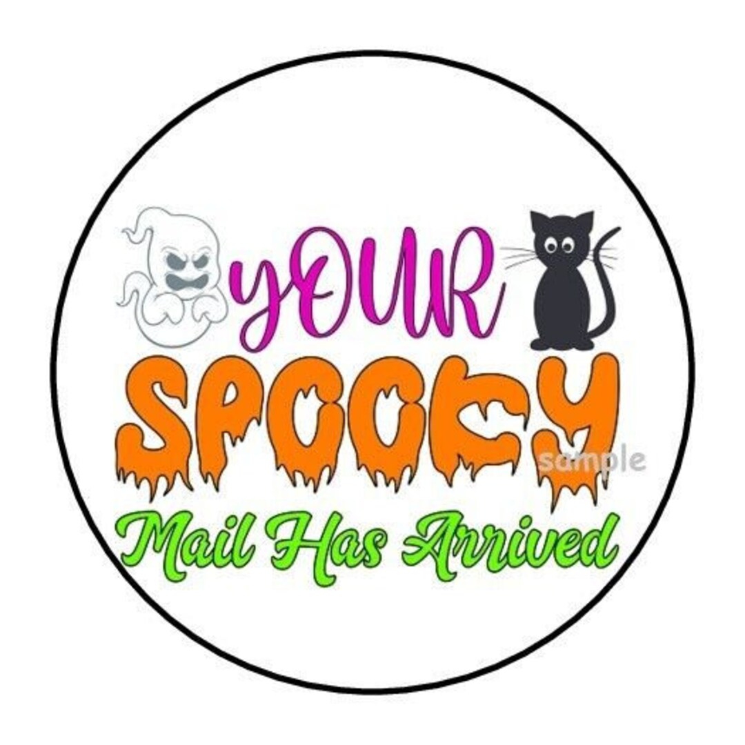 30 Your Spooky Mail Has Arrived Envelope Seals Labels Stickers 1.5 ...