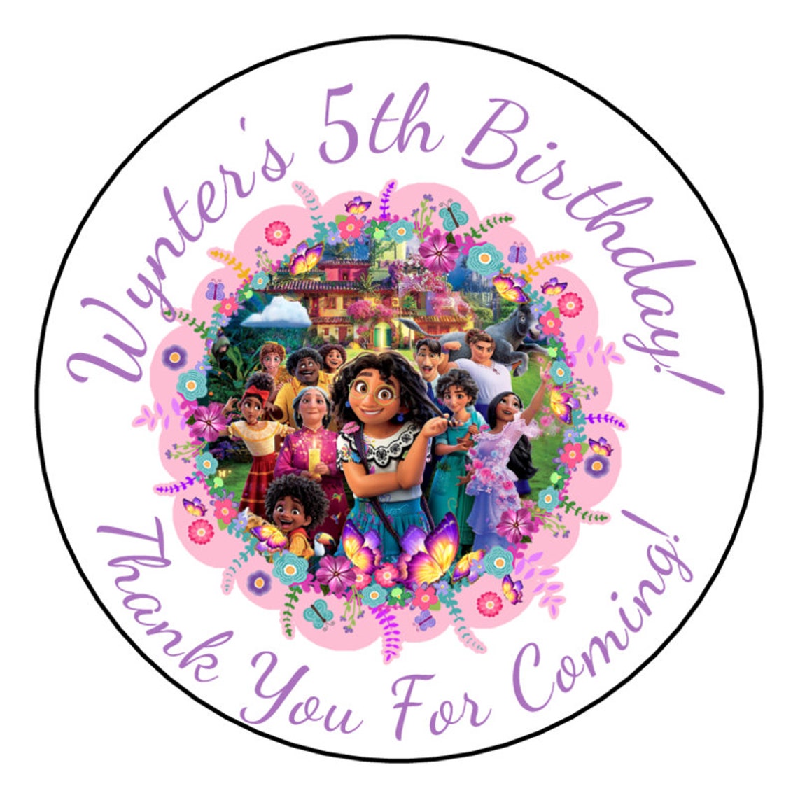 12 Personalized Kids Birthday Party Stickers, Favor Stickers, Gift Tags ...