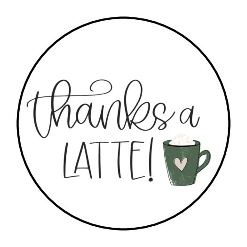 Latte Sticker - Etsy